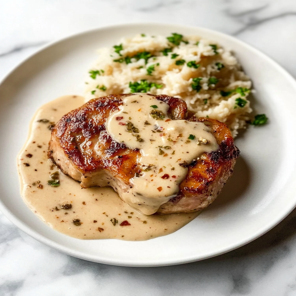 Creamy Bacon Pork Chops