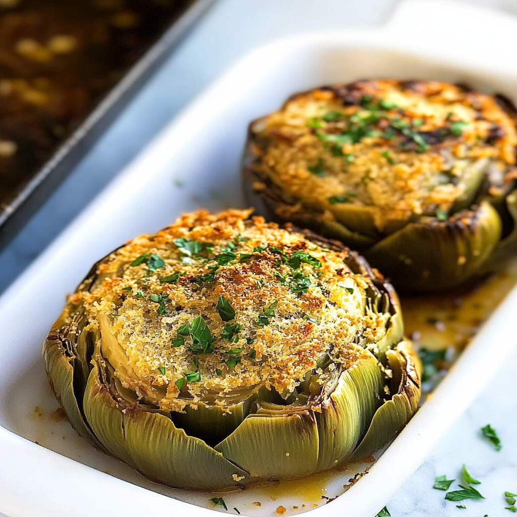 Italian Stuffed Artichoke Hearts