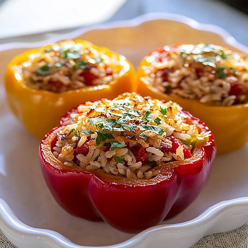 Easy Stuffed Peppers with Rice