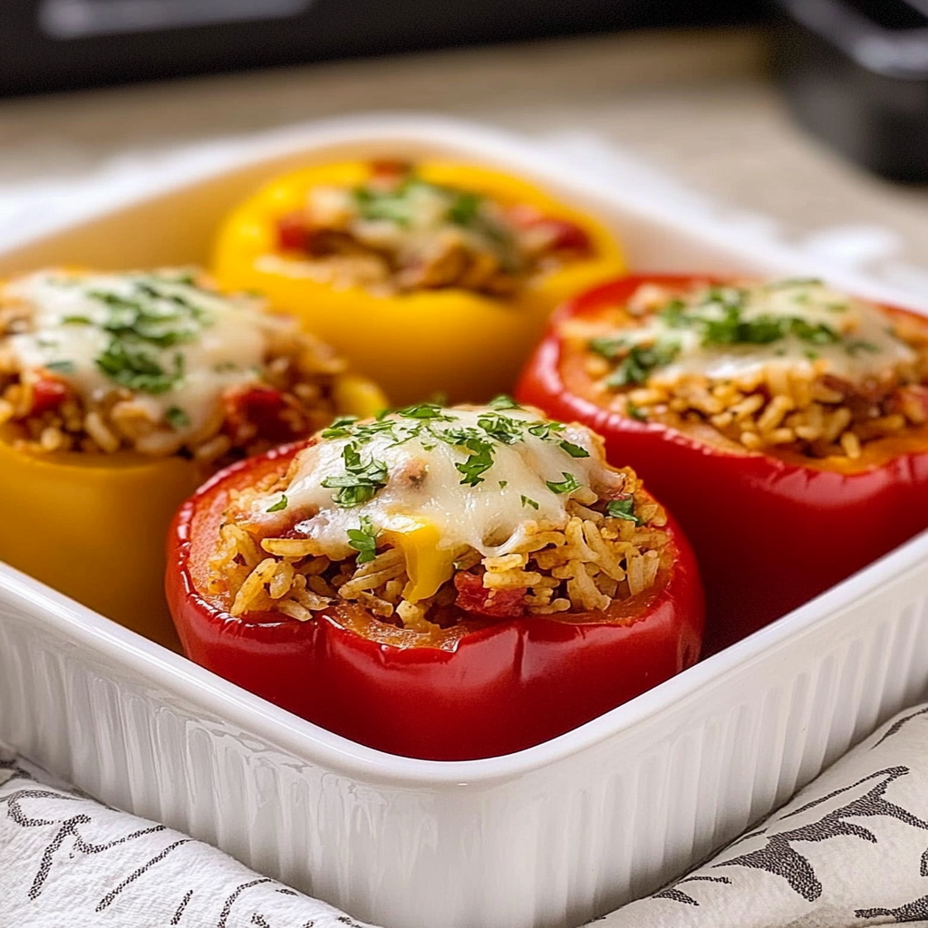 Easy Stuffed Peppers with Rice