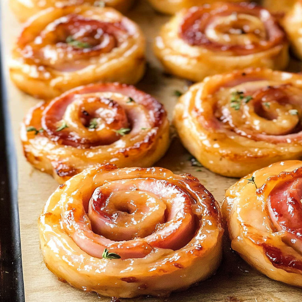 Honey Glazed Ham Pinwheels