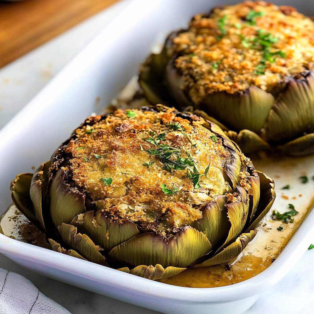 Italian Stuffed Artichoke Hearts