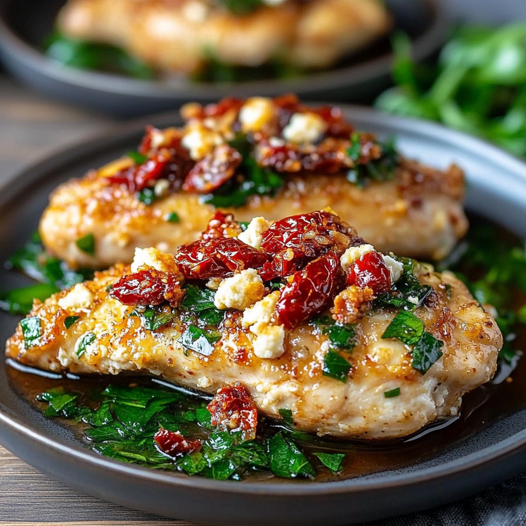 Feta Baked Chicken with Sun-Dried Tomatoes