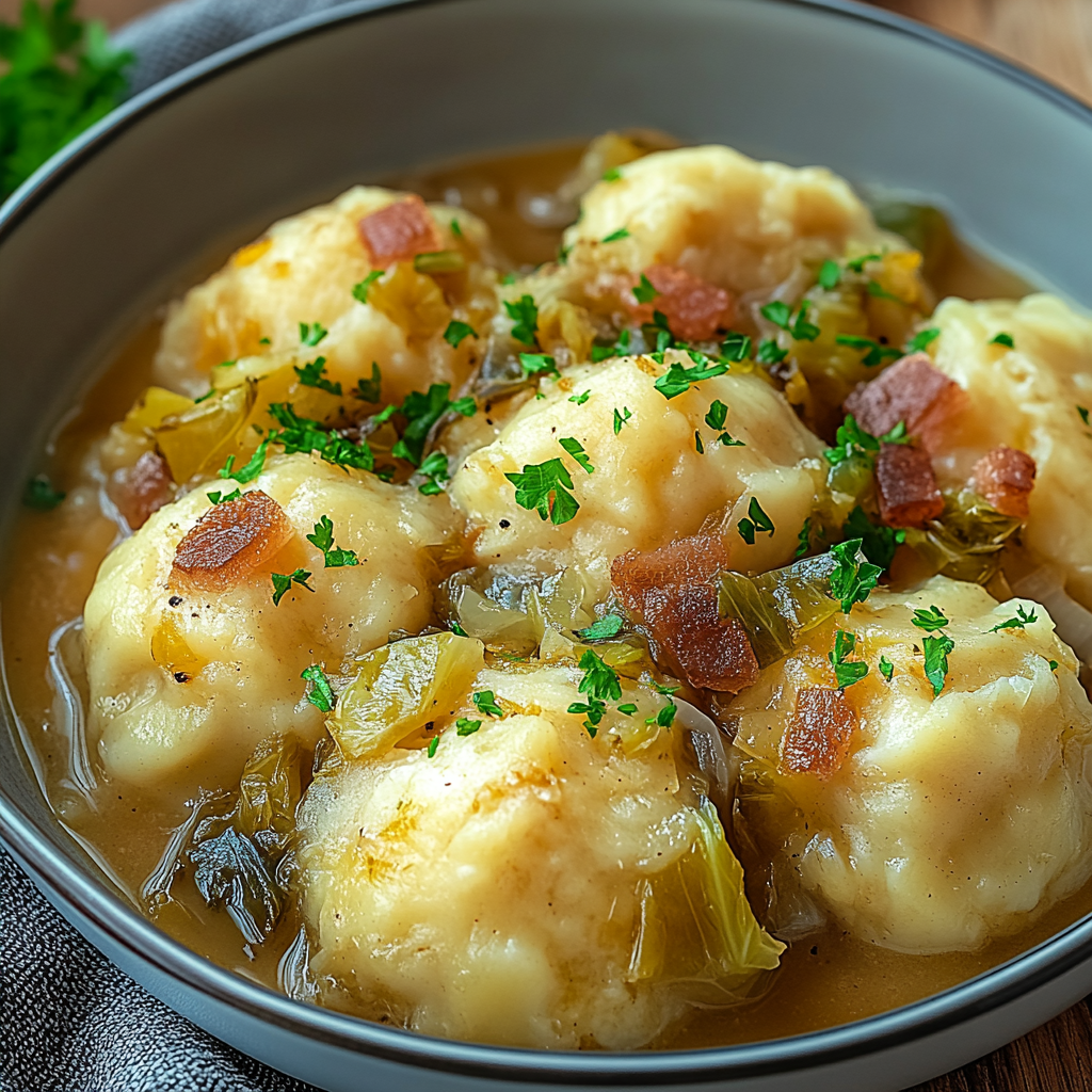 German Cabbage and Dumplings