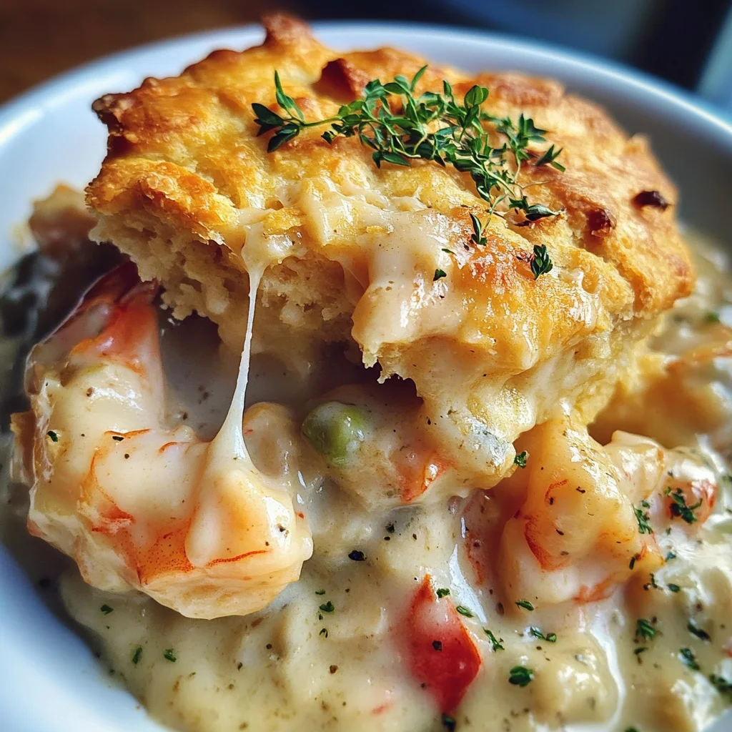 Cheddar Bay Biscuit Seafood Pot Pie