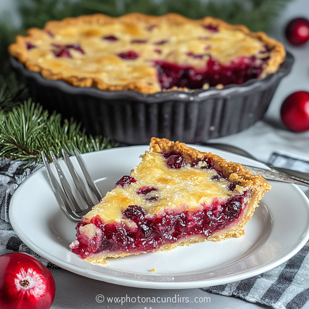 Easy Nantucket Cranberry Pie