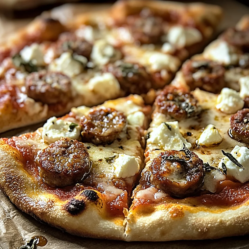 Hot Sausage Feta Honey Pizza