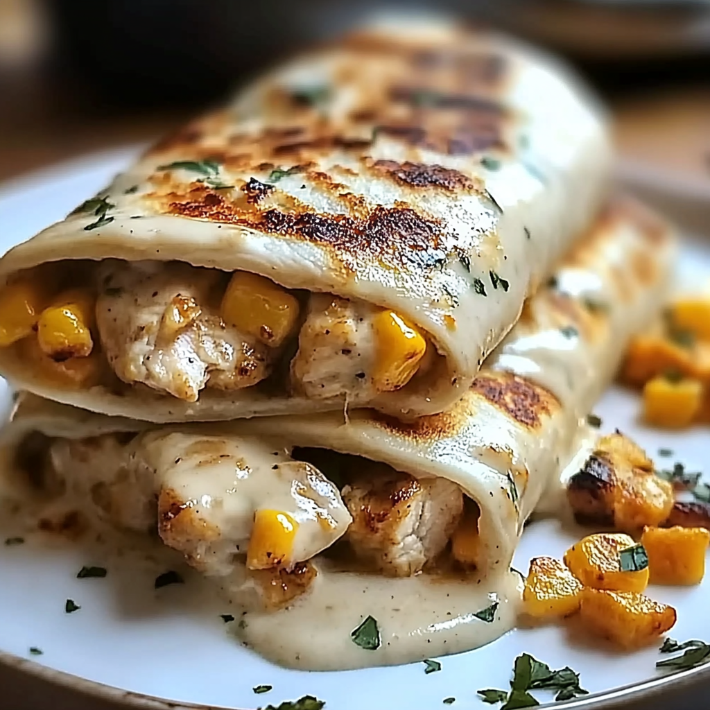 Keto Cheesy Garlic Chicken Wraps