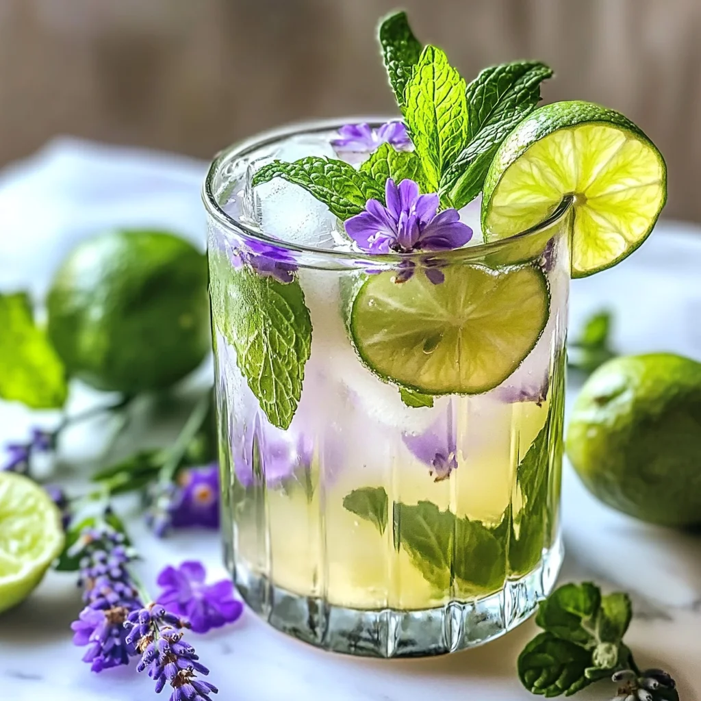 Lavender Lime Mint Mocktail