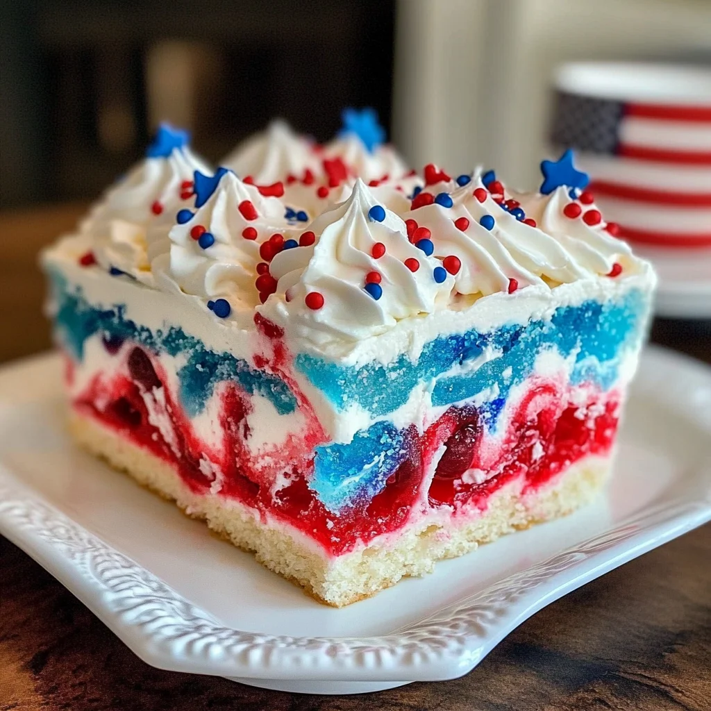 Red, White & Blue Poke Cake