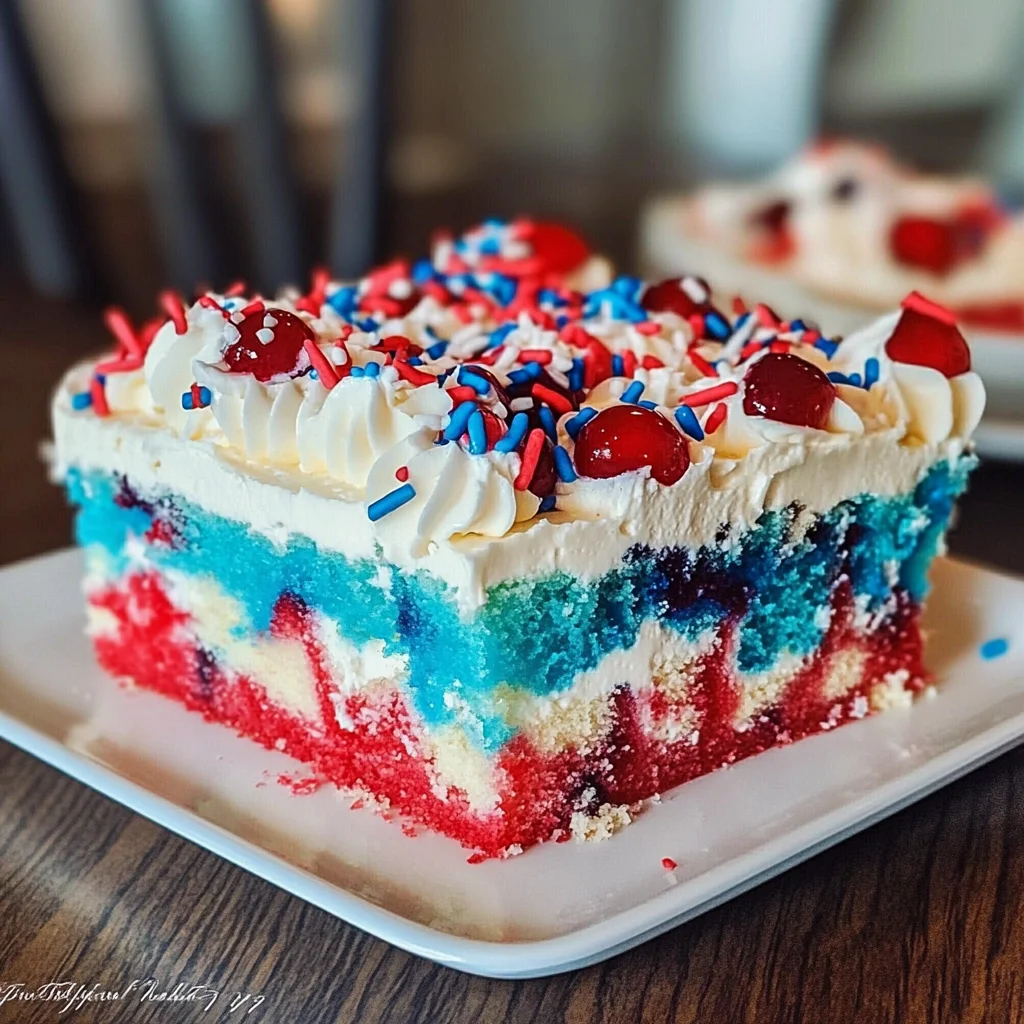 Red, White & Blue Poke Cake