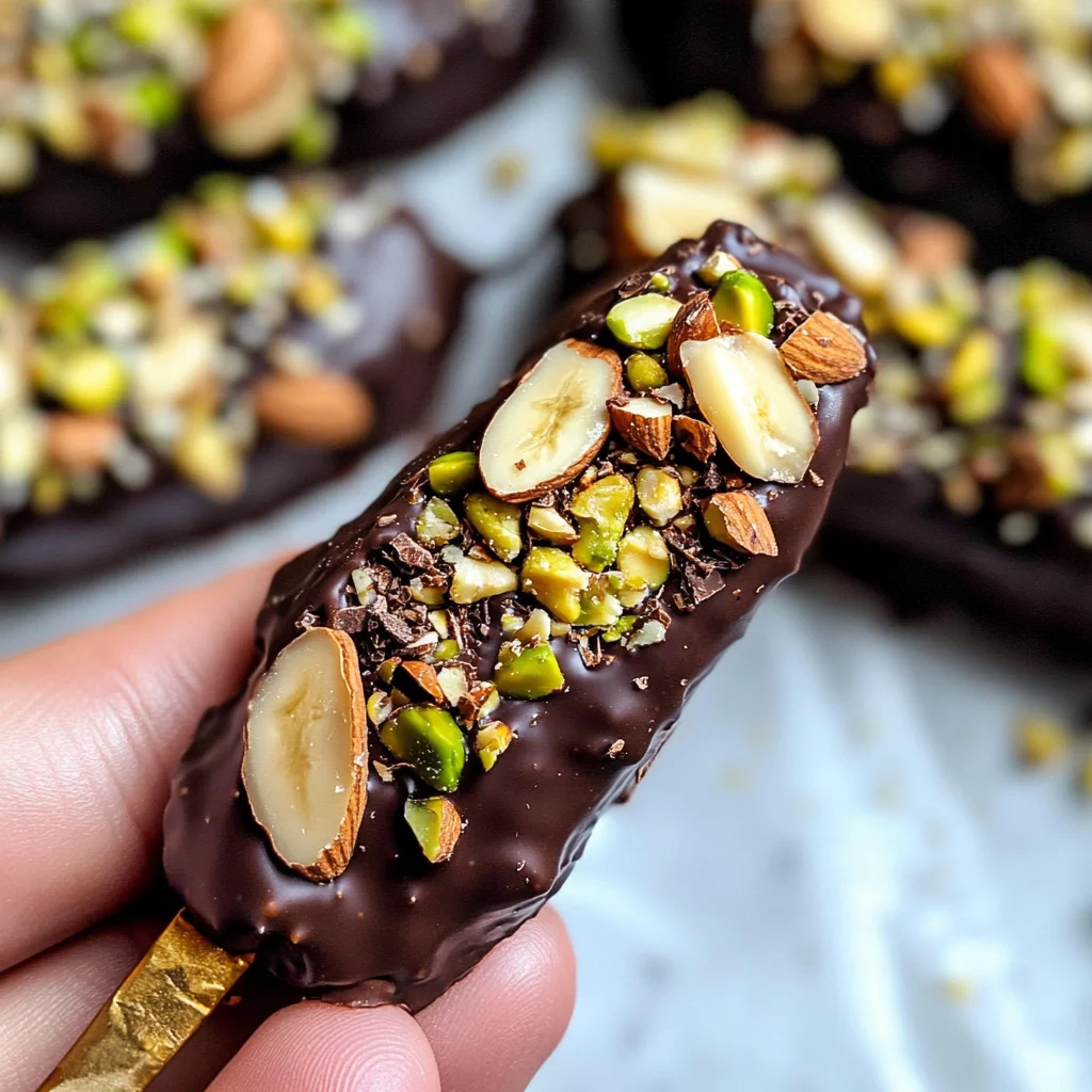 Chocolate Covered Frozen Bananas