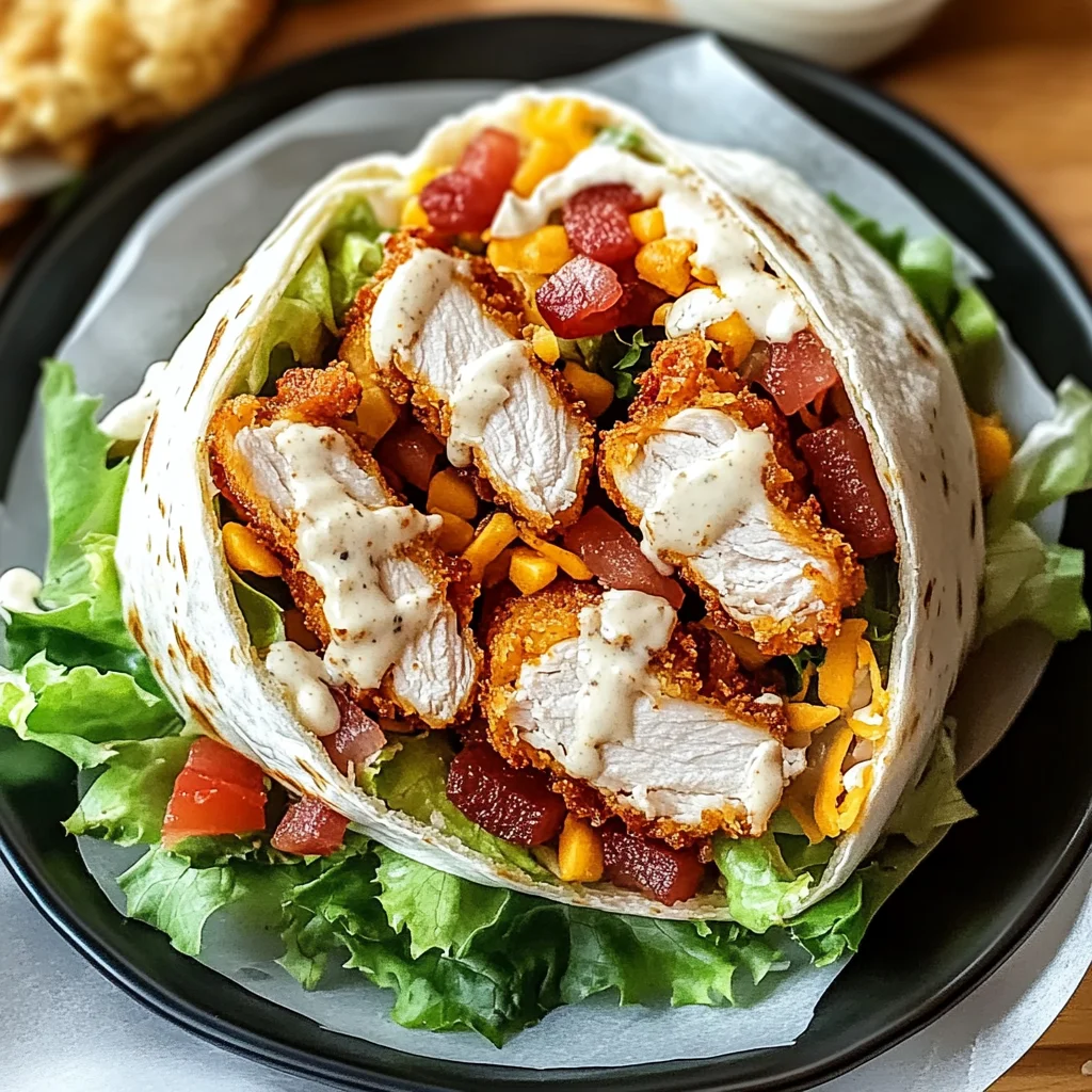 Crispy Chicken Bacon Ranch Wraps