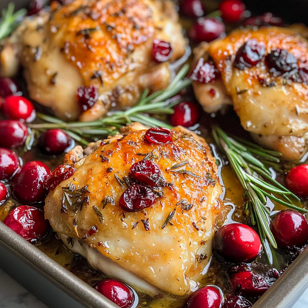 One-Pan Cranberry Rosemary Chicken