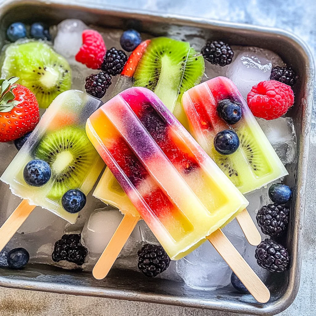 Rainbow Fruit Pops