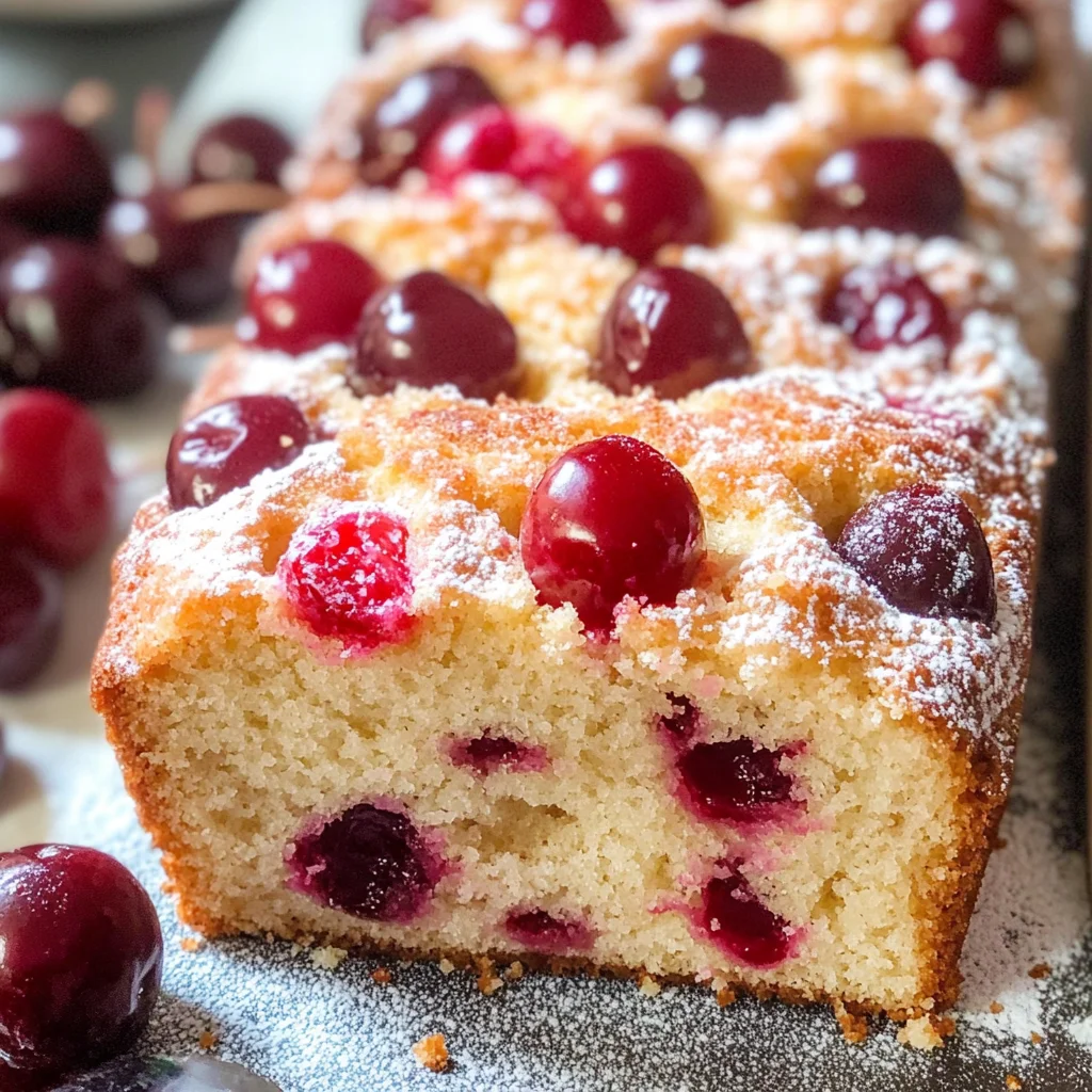 Fresh Cherry Loaf Cake
