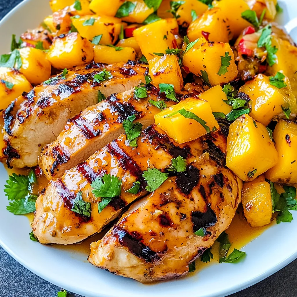 Grilled Mango Pineapple Chicken