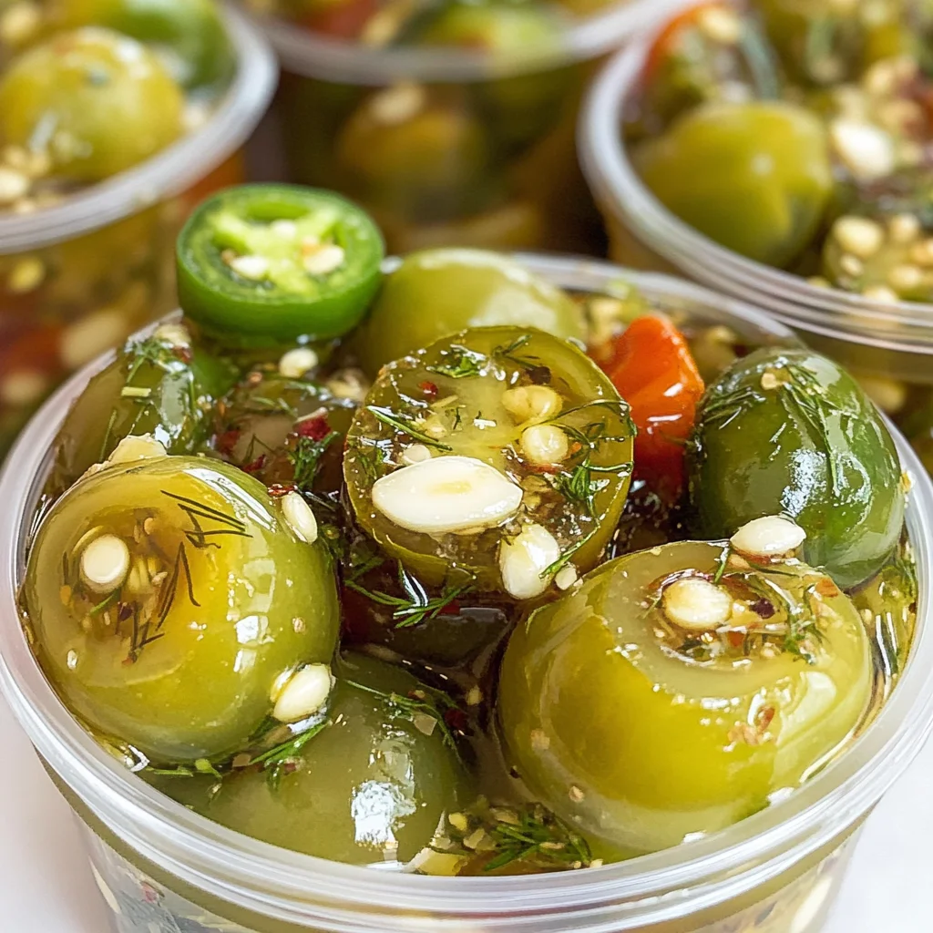 Quick & Easy Pickled Green Cherry Tomatoes