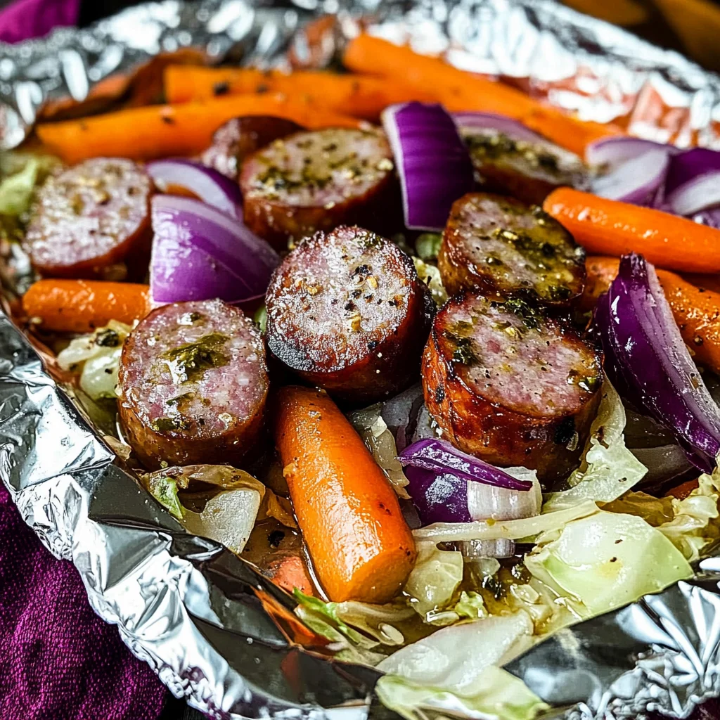 Sausage Foil Packets with Vegetables