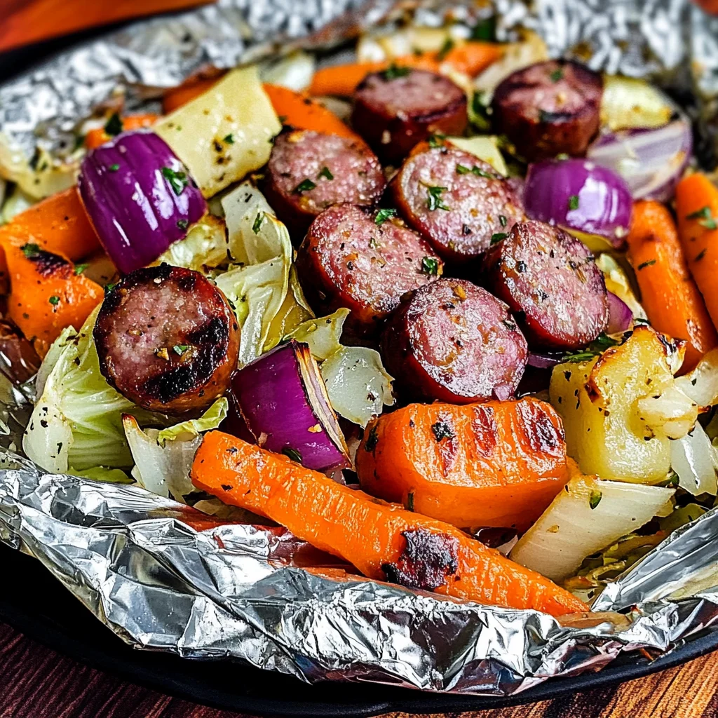 Sausage Foil Packets with Vegetables