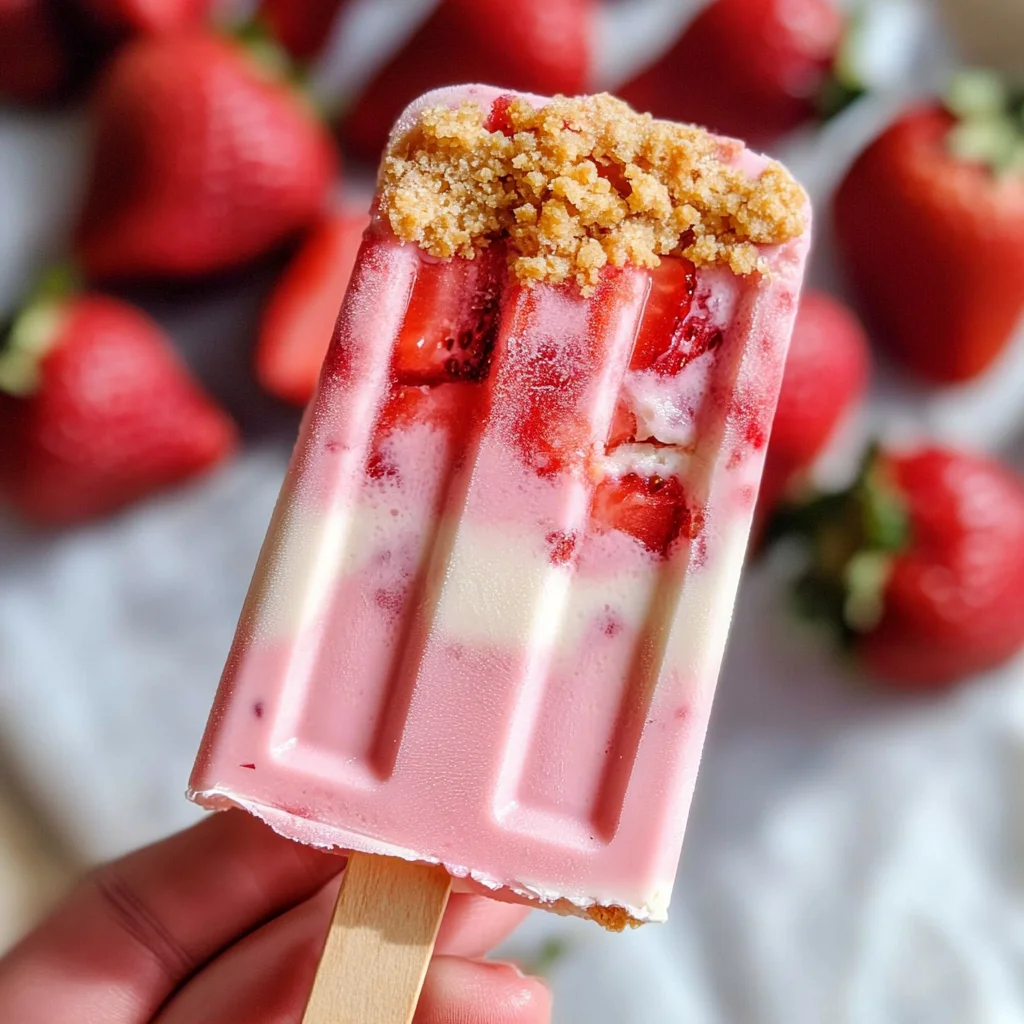 Strawberry Cheesecake Popsicles