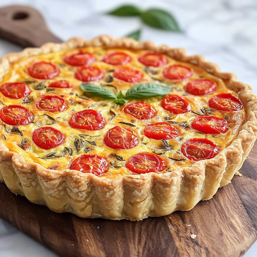 Cheese and Tomato Quiche