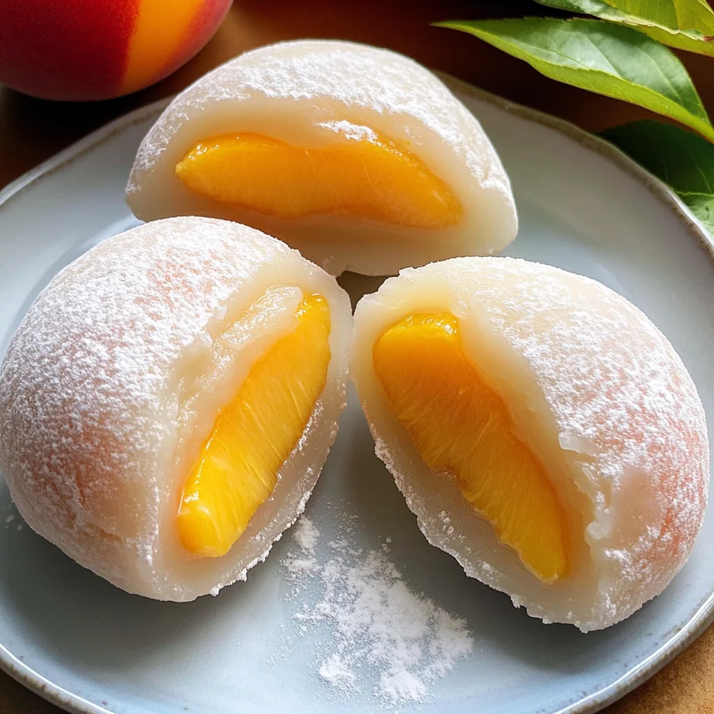 Whole Peach Mochi Recipe (Soft & Chewy)