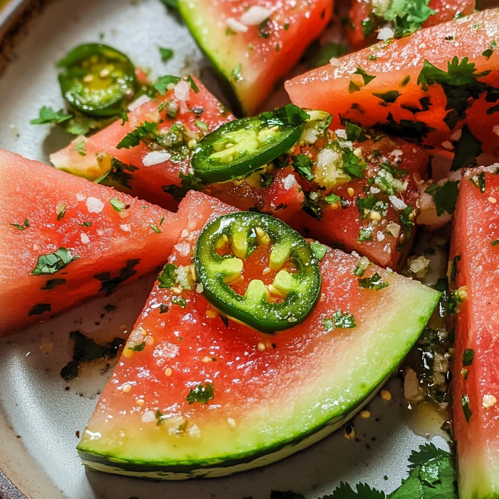 Spicy Watermelon Salad with Cilantro and Lime