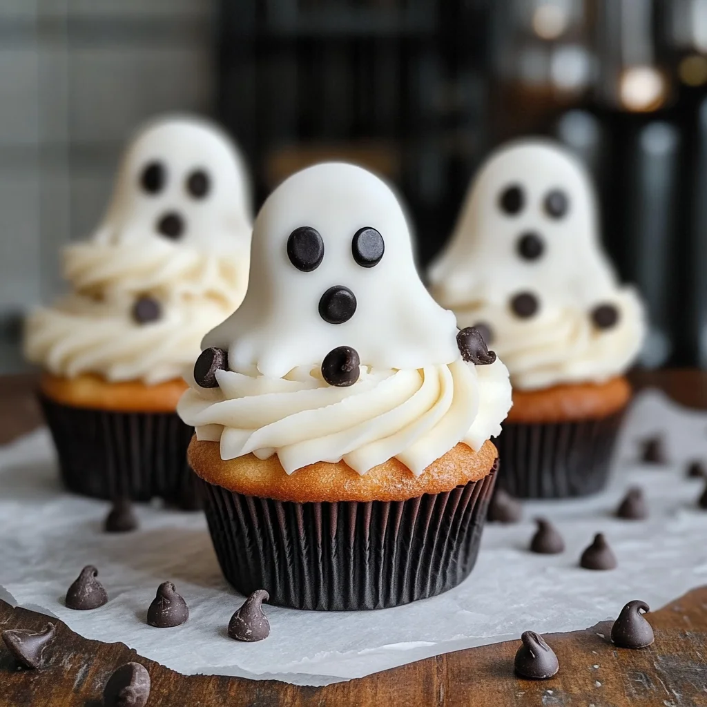 Halloween Cupcakes: Ghost Cupcakes