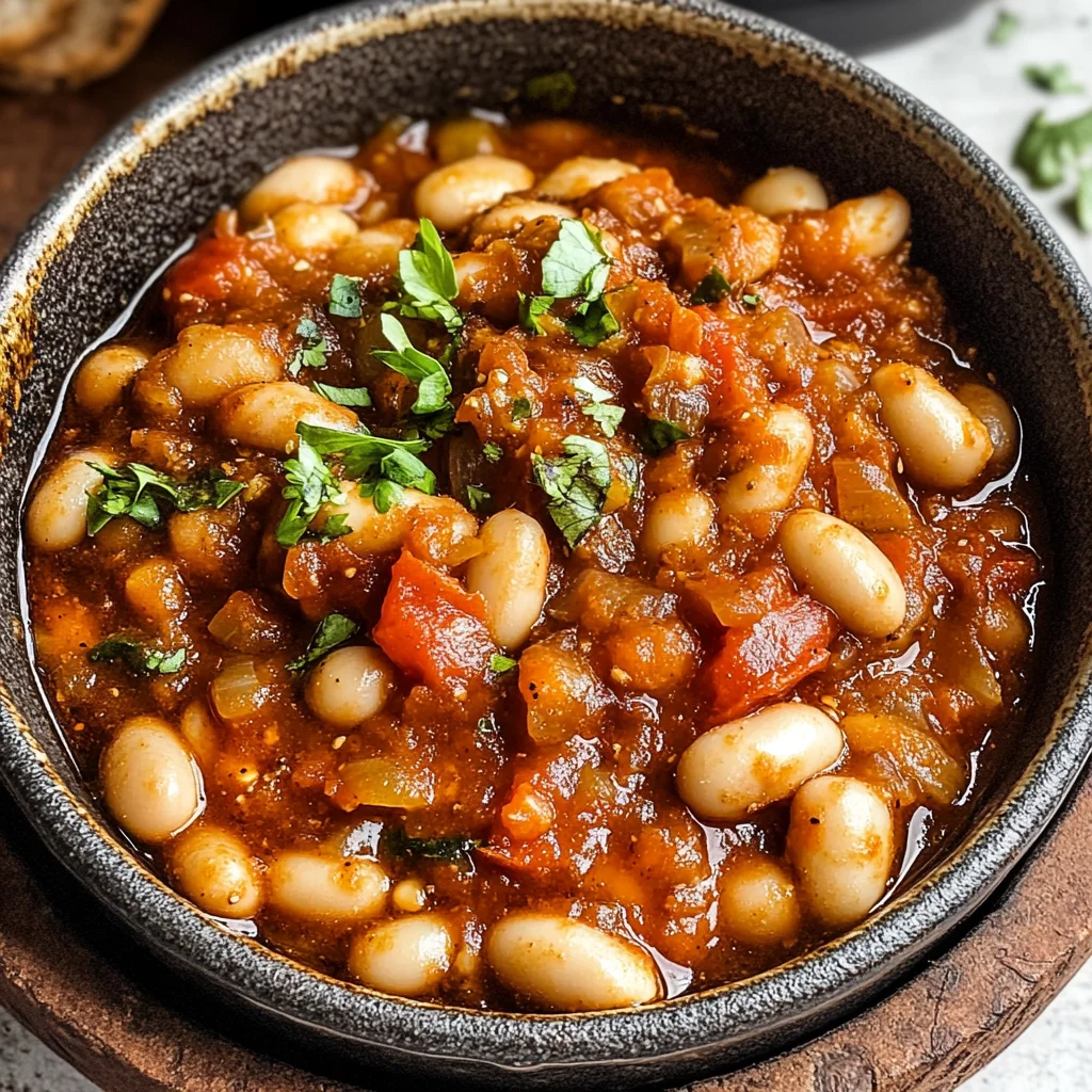 Loubia- Moroccan White Bean Stew (Stovetop + Instant Pot)