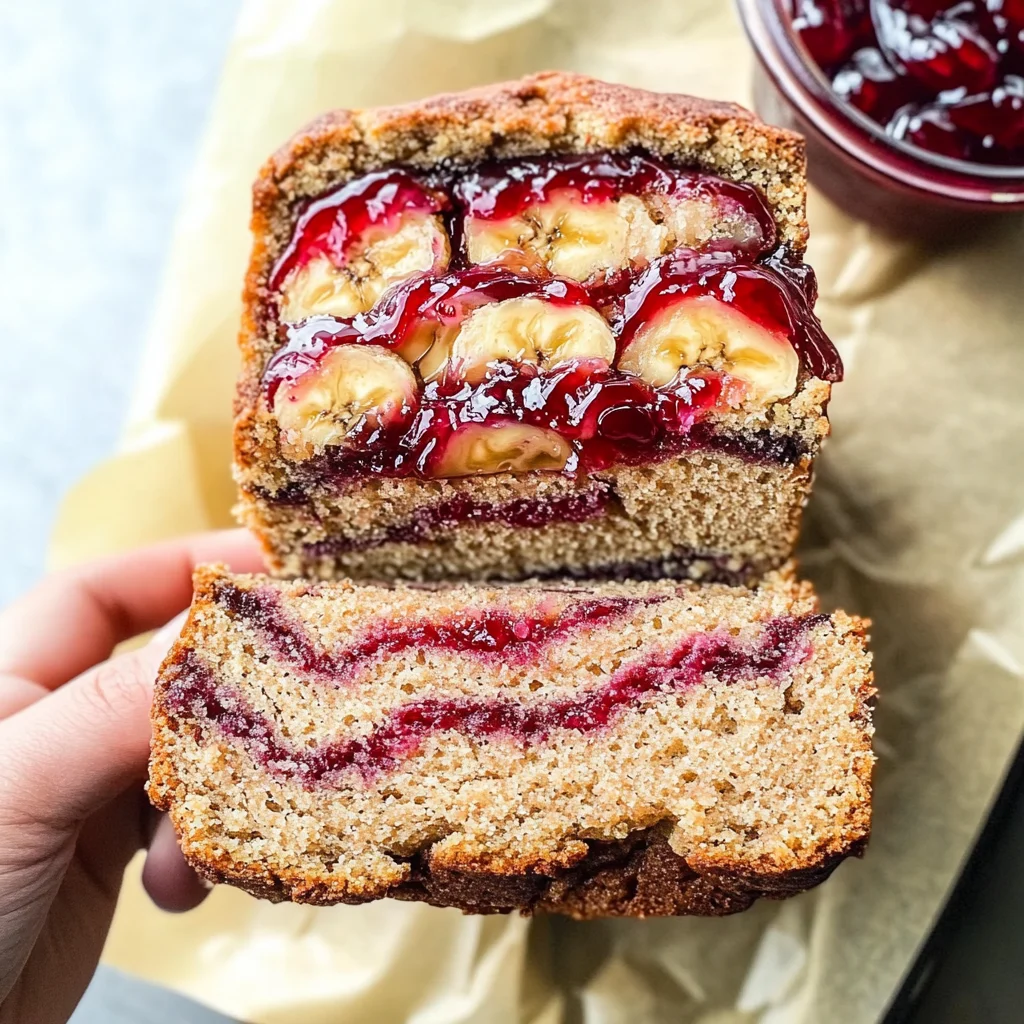 Peanut Butter & Jelly Banana Bread