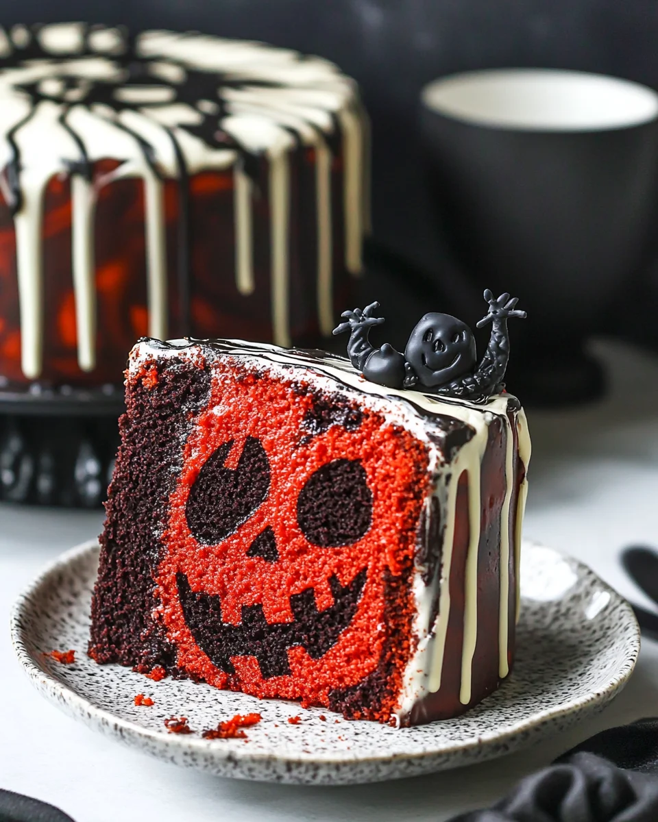 Spooky Halloween Marble Cake