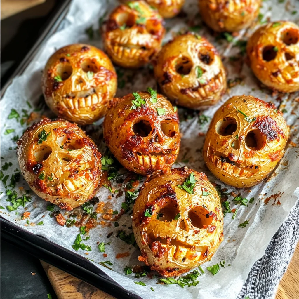 Spooky Halloween Skull Potatoes