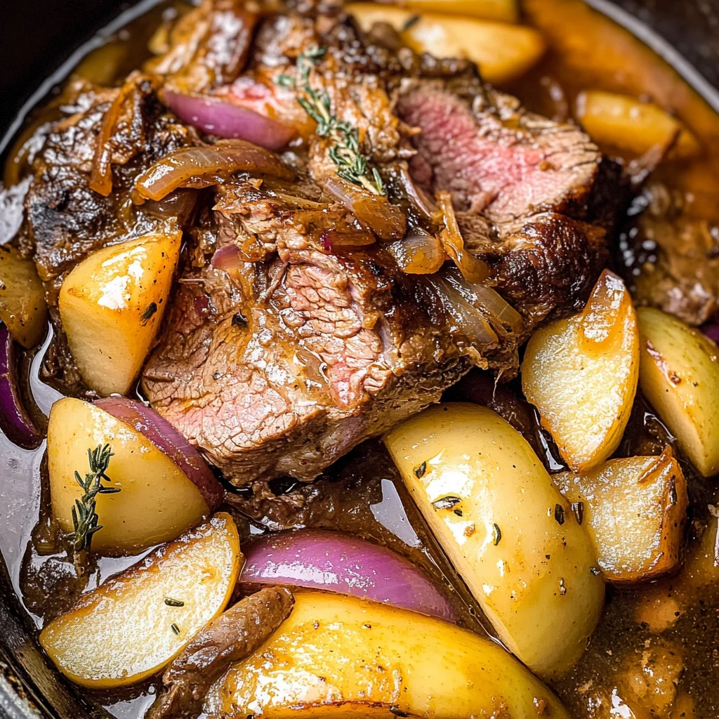 Apple Cider Braised Beef Shoulder