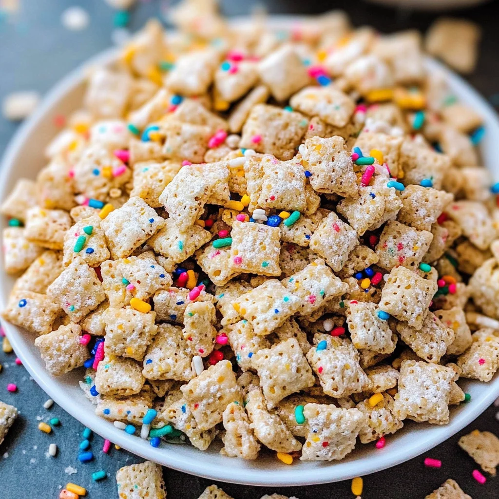 Cake Batter Puppy Chow Recipe