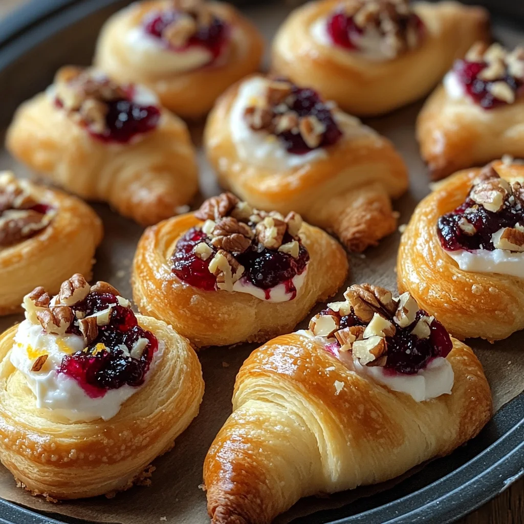 Cranberry Cream Cheese Crescent Bites