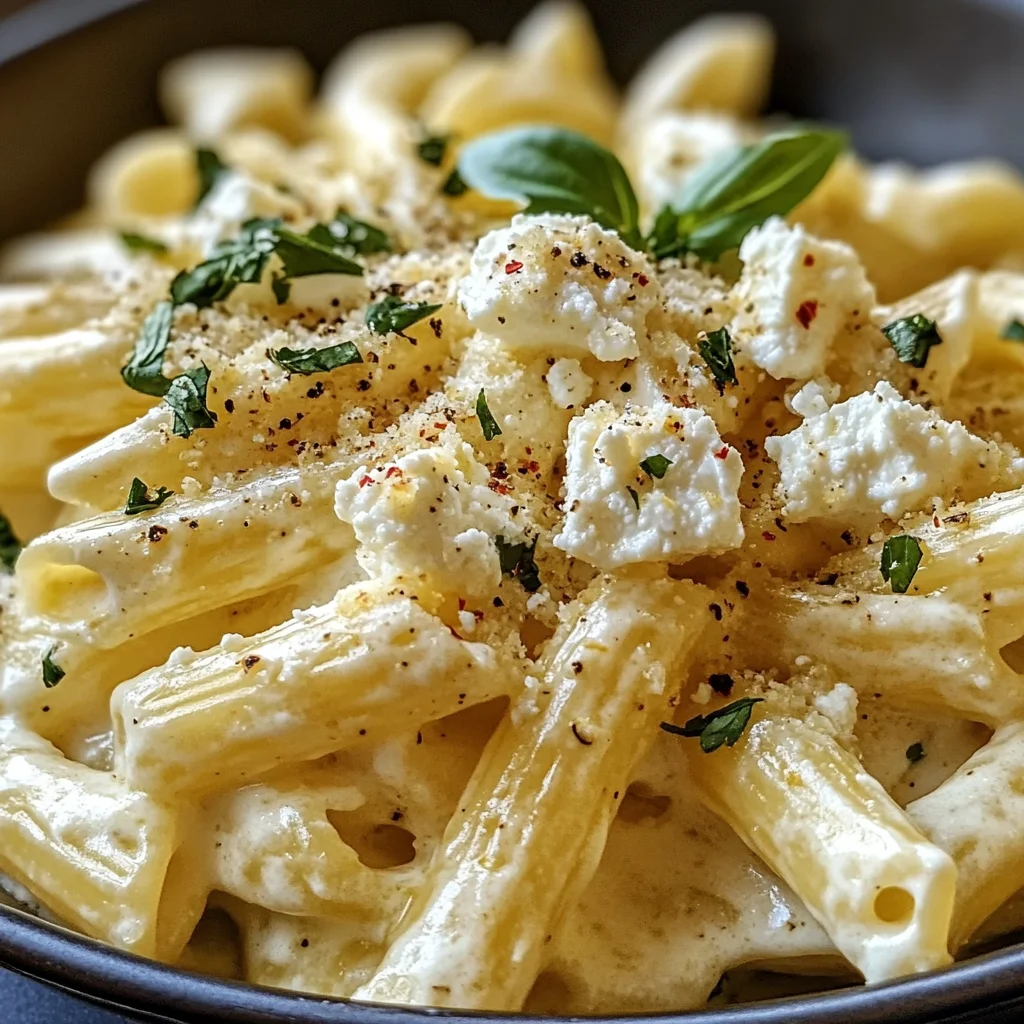 Creamy Lemon Feta Pasta