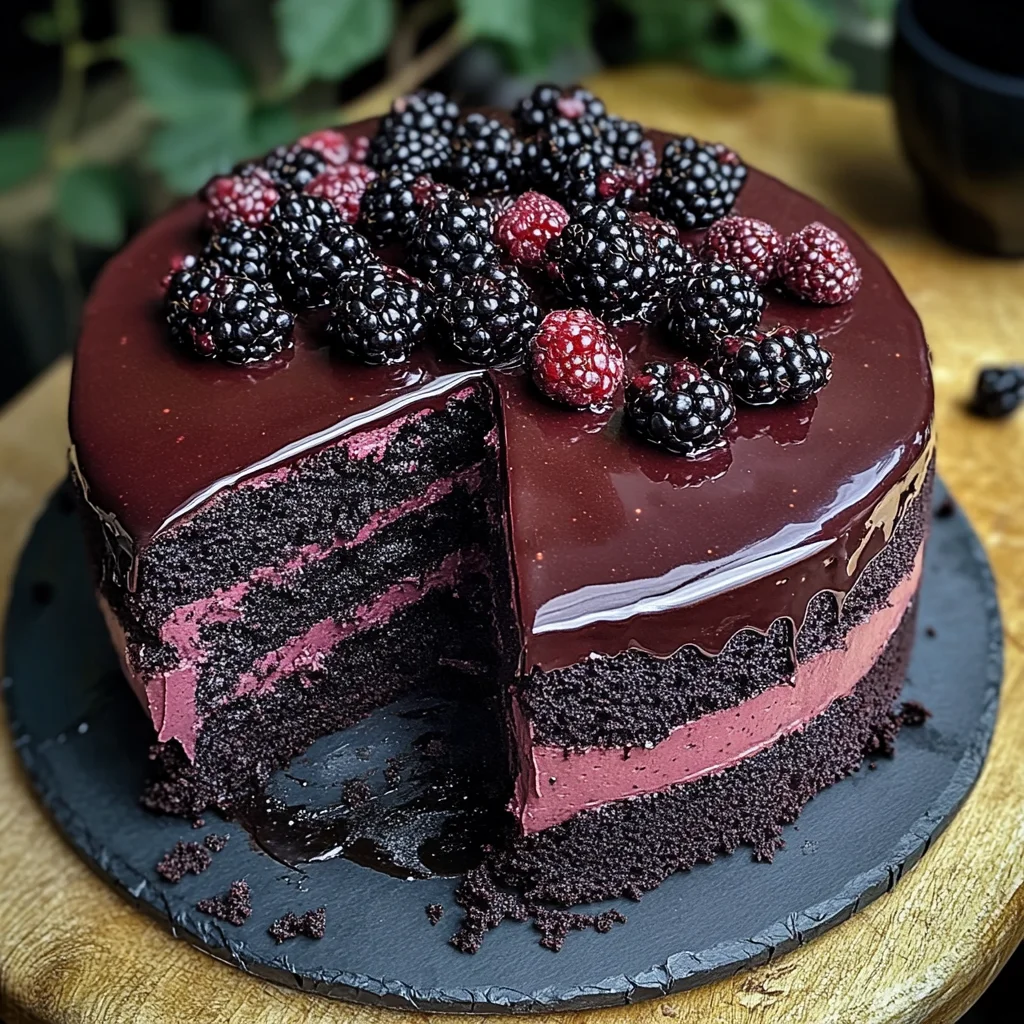 Blackberry Velvet Gothic Cake