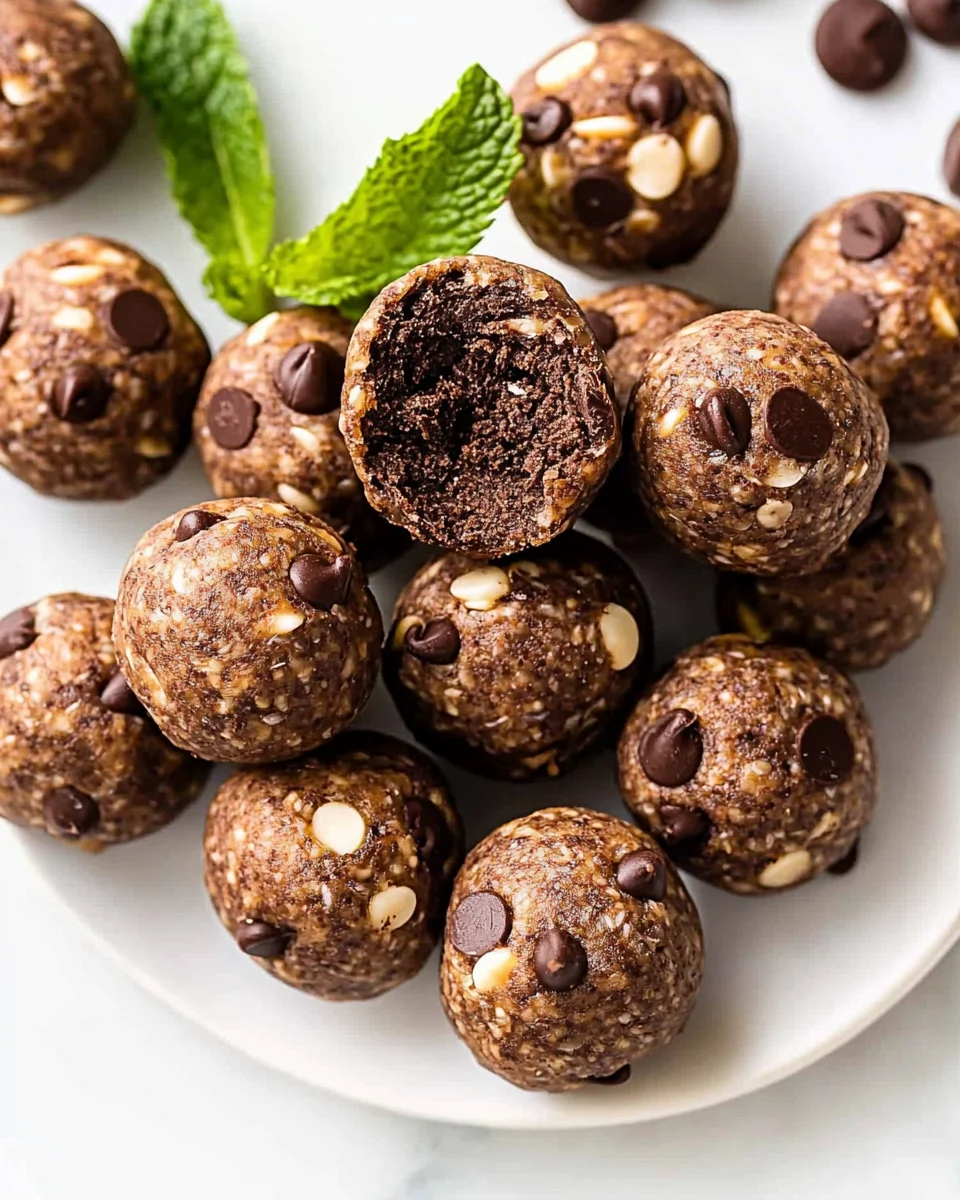 Mint Chocolate Chip Protein Balls