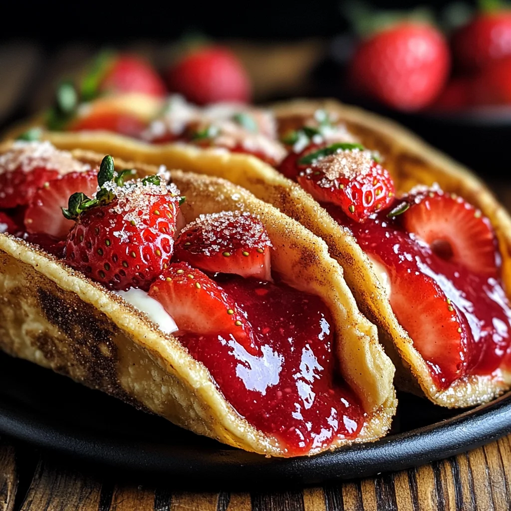 Strawberry Cheesecake Dessert Tacos – Best Sweet Taco Recipe