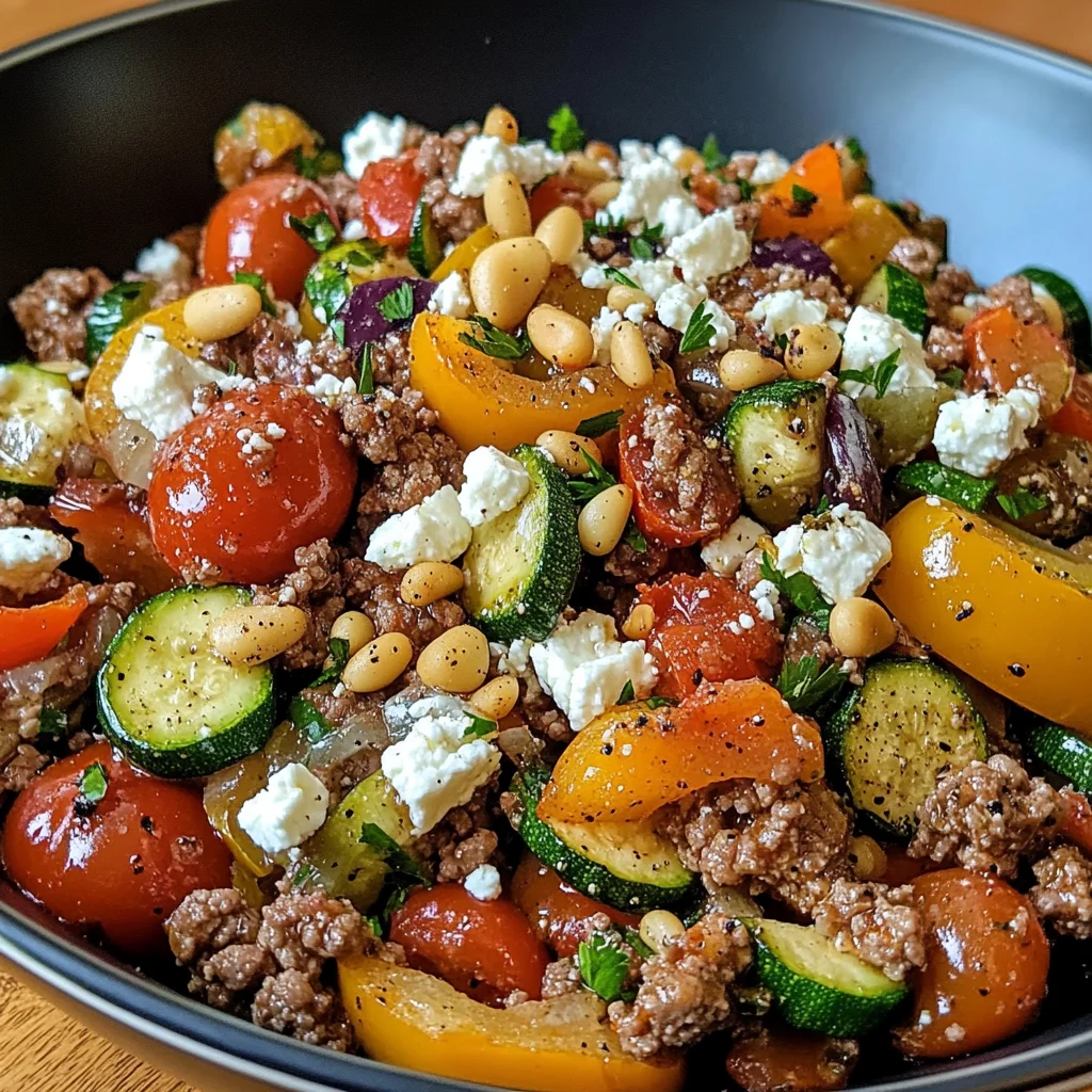 Mediterranean Ground Beef Stir-Fry