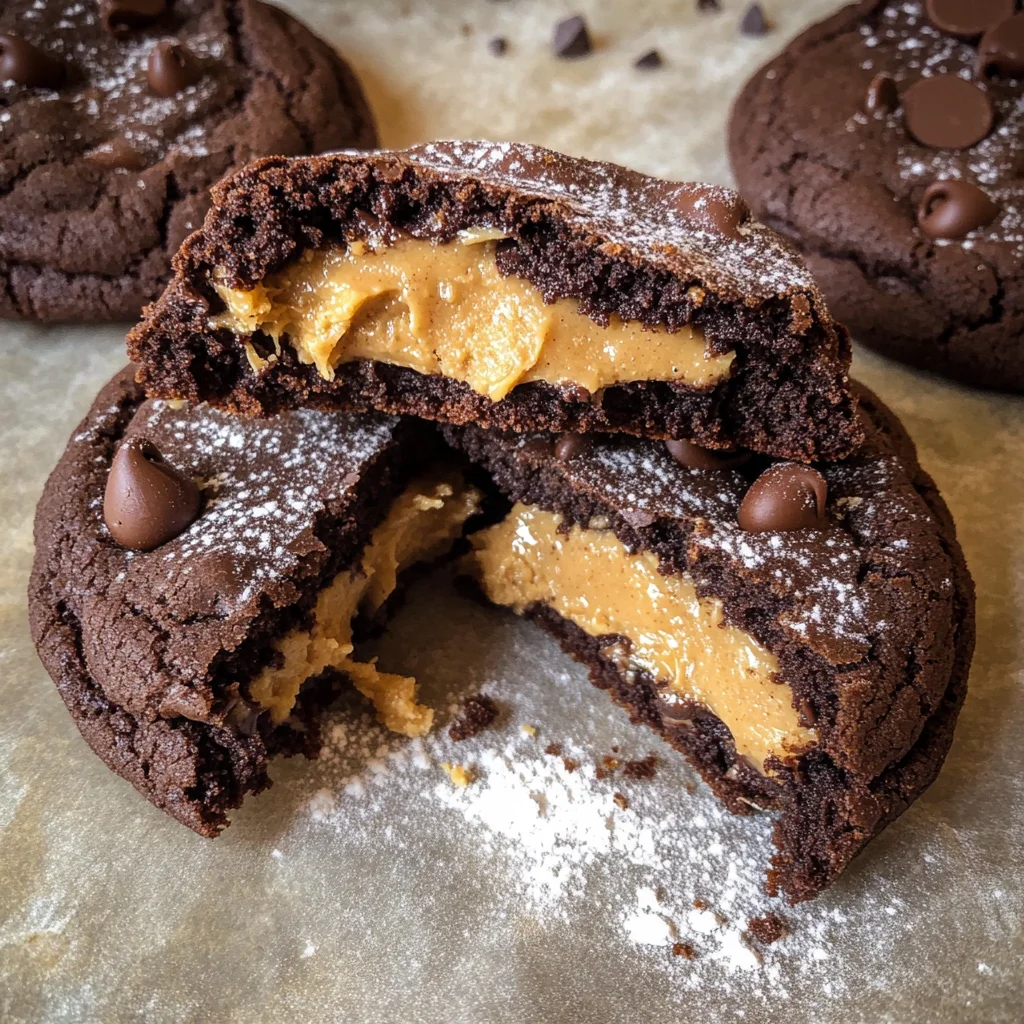 Chocolate Peanut Butter Filled Cookies