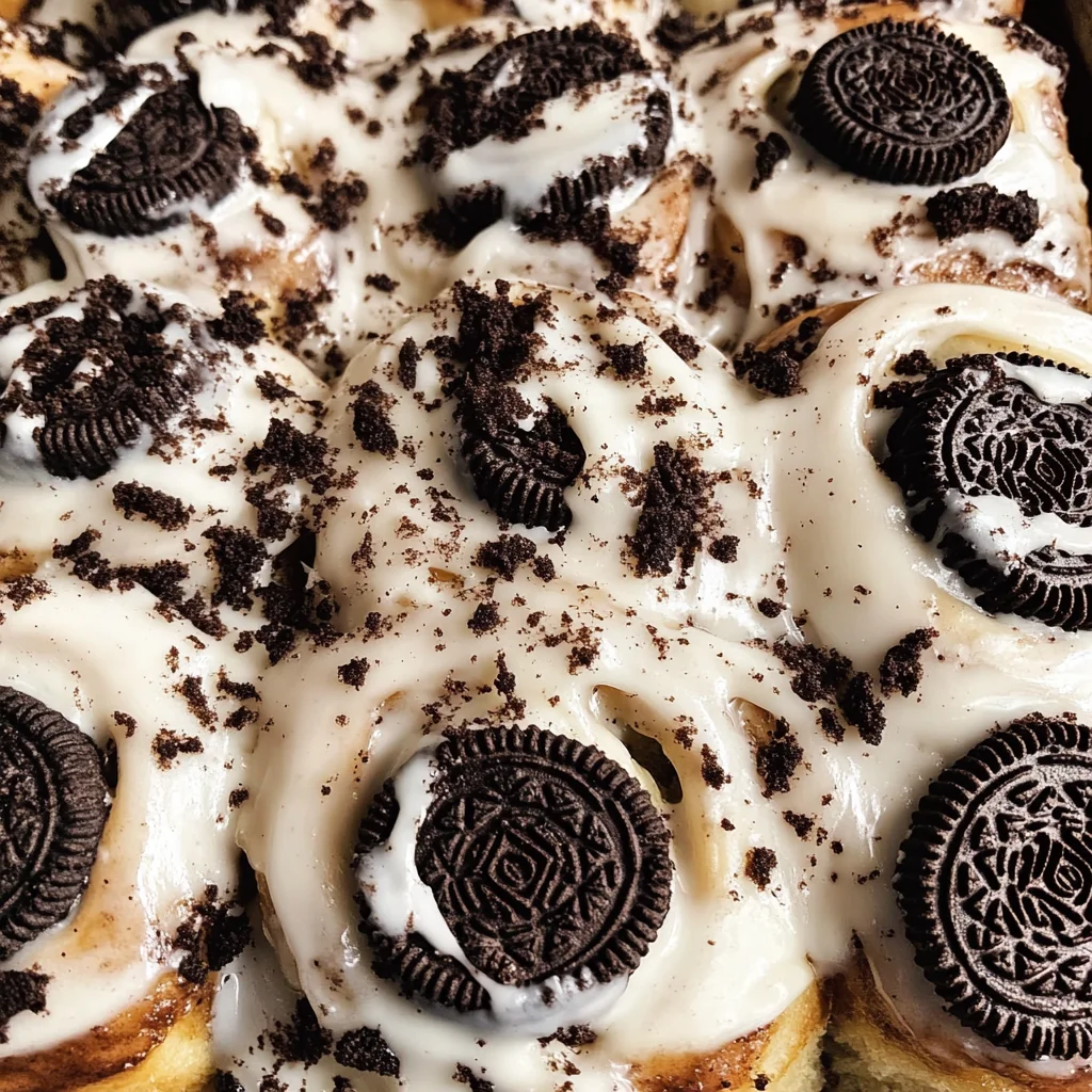 Cookies and Cream Cinnamon Rolls