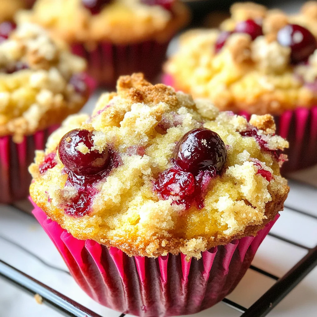 Cranberry Orange Muffins with Streusel Topping