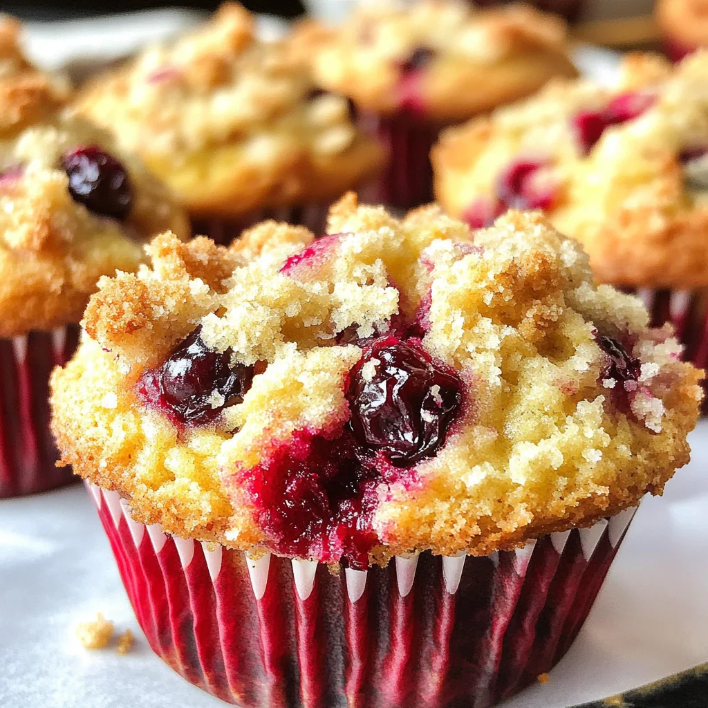 Cranberry Orange Muffins with Streusel Topping