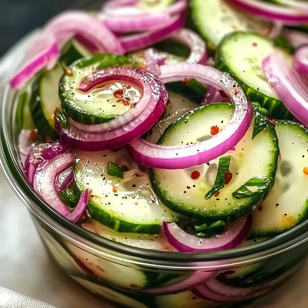 Flavorful Pickled Red Onions and Cucumbers