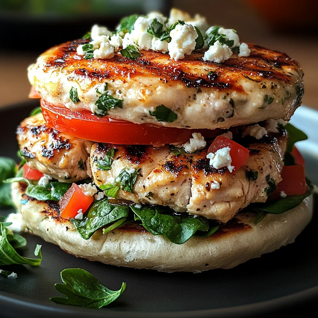 Greek Chicken Burgers