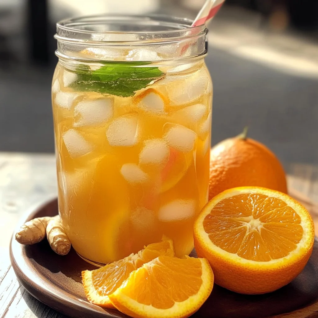 Iced Orange Ginger Green Tea