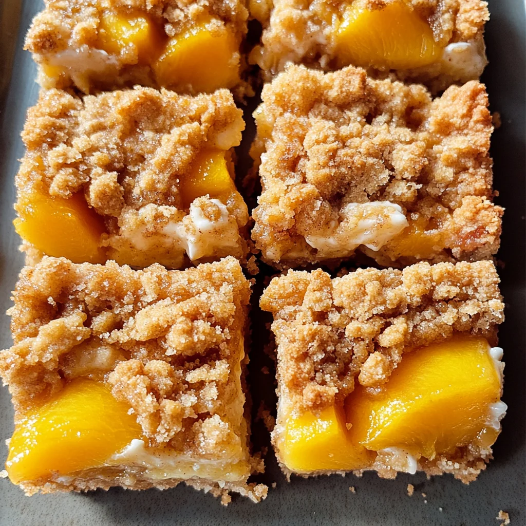 Peaches and Cream Crumble Bars