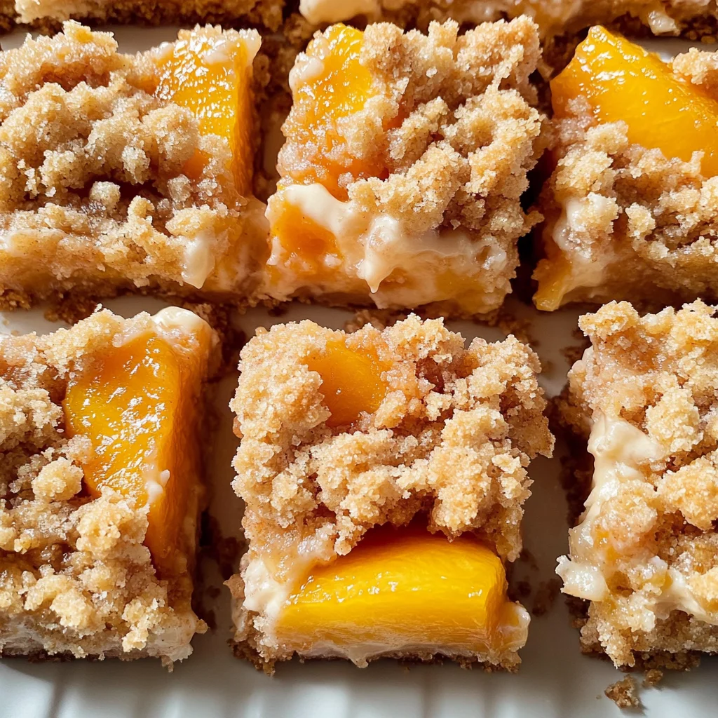 Peaches and Cream Crumble Bars